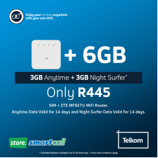 ZTE MF927U MiFi Router + 6GB Telkom LTE Data